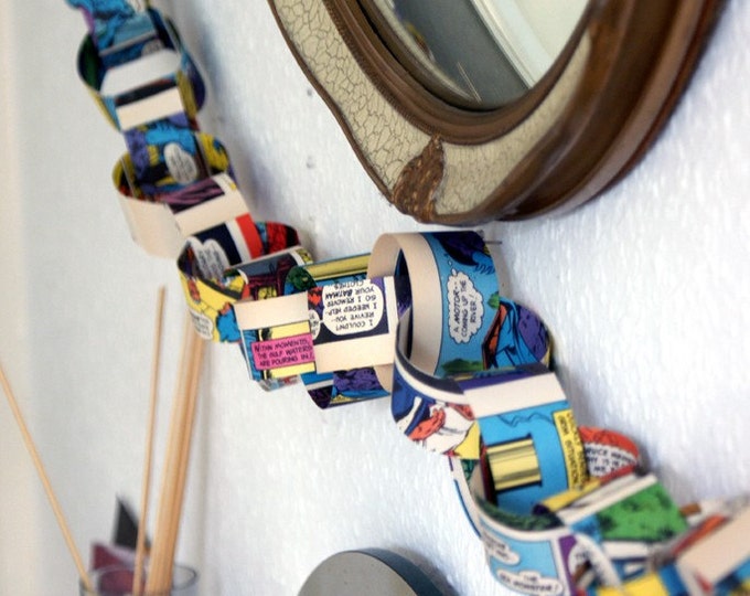 Comic Book Paper Chain Garland 2 Yards/metres/six and a Half - Etsy