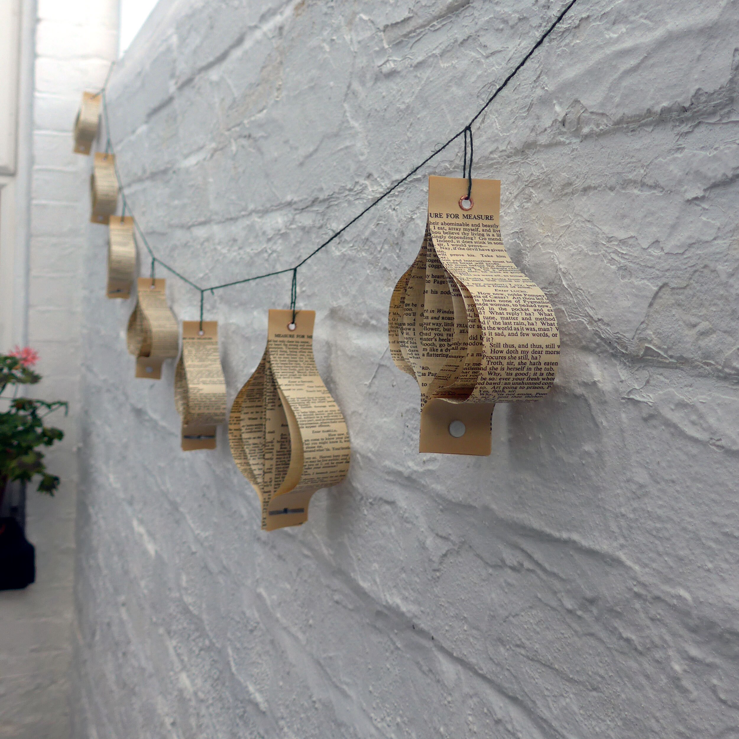 Geometric Paper Garland, Beige, Reusable, Wedding Decorations ...