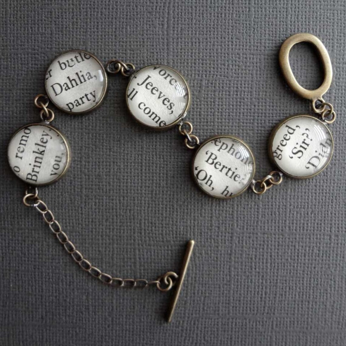 Book Jewellery, Jeeves and Wooster Bracelet, Librarian Gift - Etsy