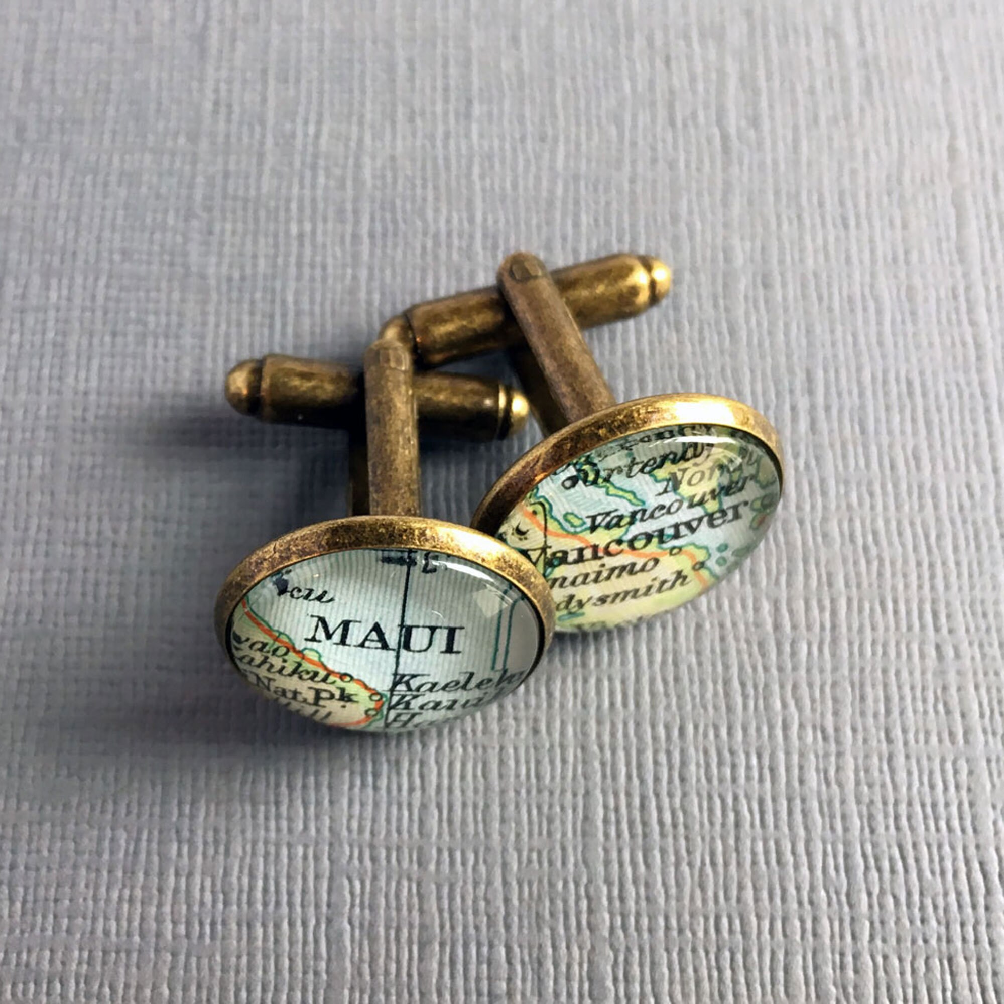 Customizable Cufflinks Map and Travel Themed Men's Gift | Etsy