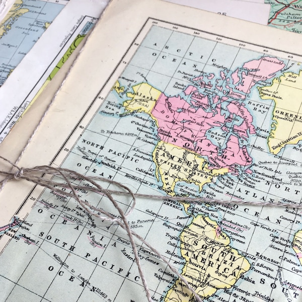 Decoupage World Map - Etsy