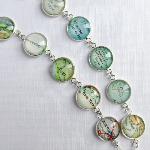 Custom Map Bracelet - Etsy