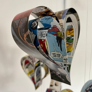Comic Book Decorations, Paper Hearts, Geek Party Decor - Etsy