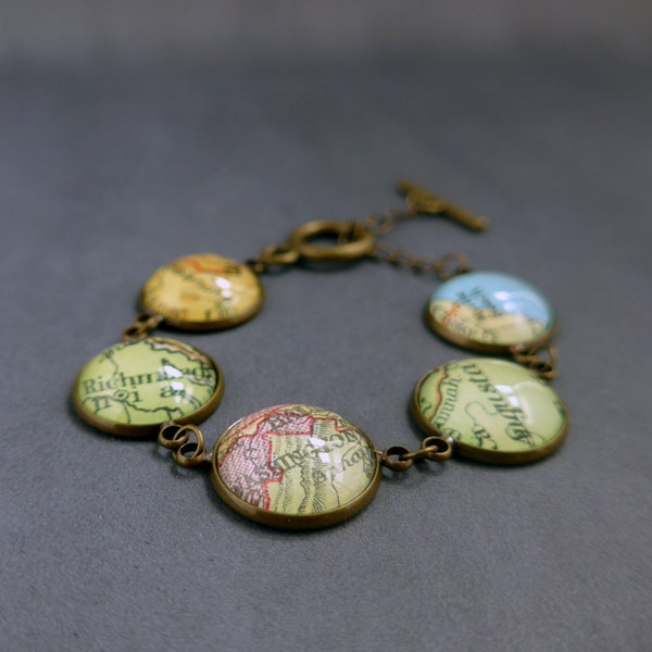Map Bracelet - Etsy