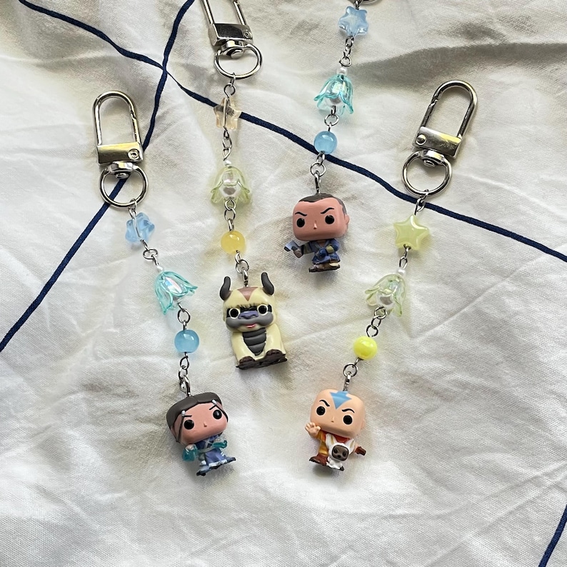 Avatar Keychain / Couple Keycharm / Matching Keyring / Aang & Katara ...