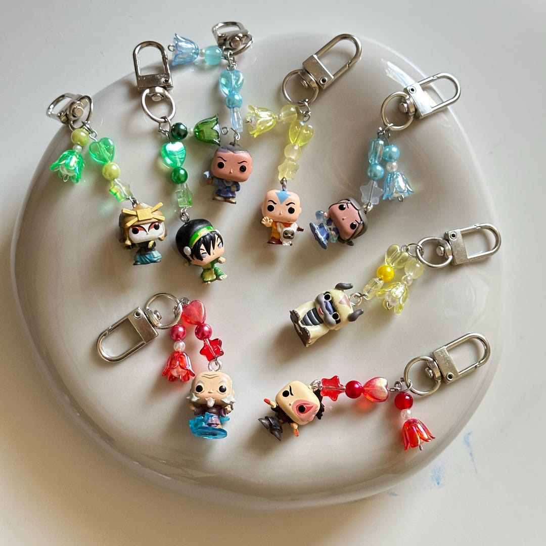 Avatar Keychain / Couple Keycharm / Matching Keyring / Aang & Katara ...