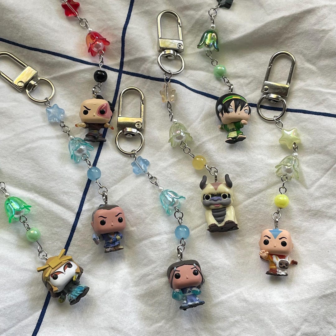 Avatar Keychain / Couple Keycharm / Matching Keyring / Aang & Katara ...