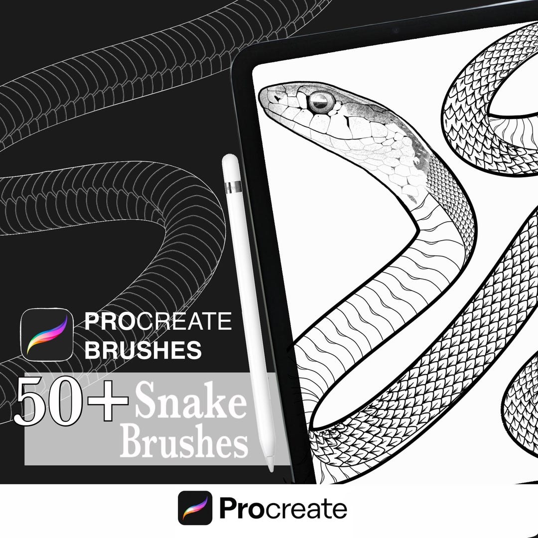 Shades Snake Brush Kit - for Procreate (digital Download) - Etsy