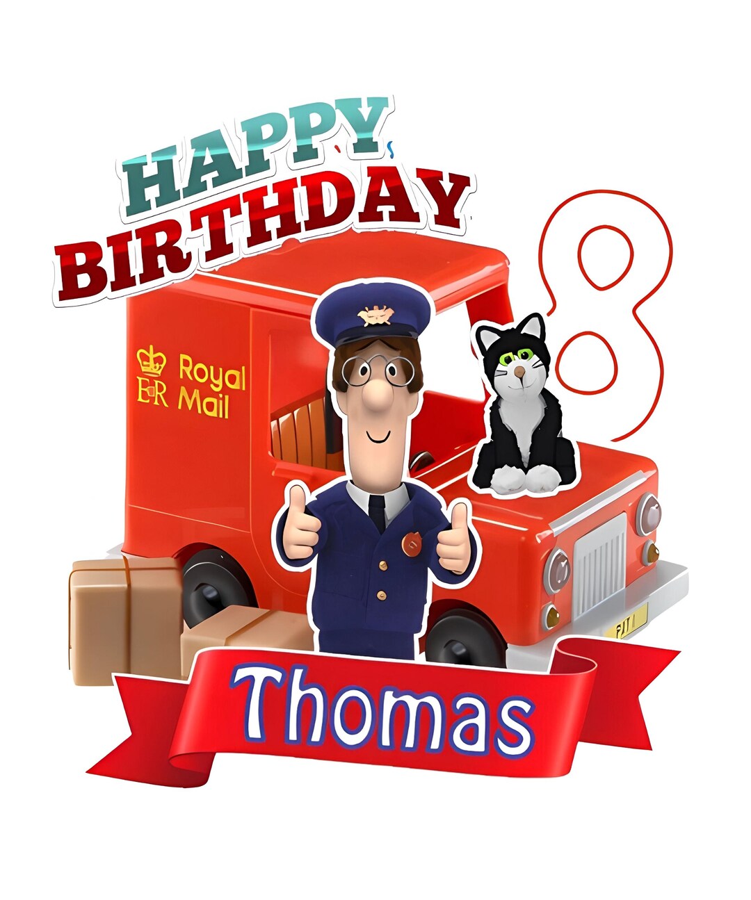 Personalized Postman Cake Topper Custom Birthday Cake Decoration Name ...