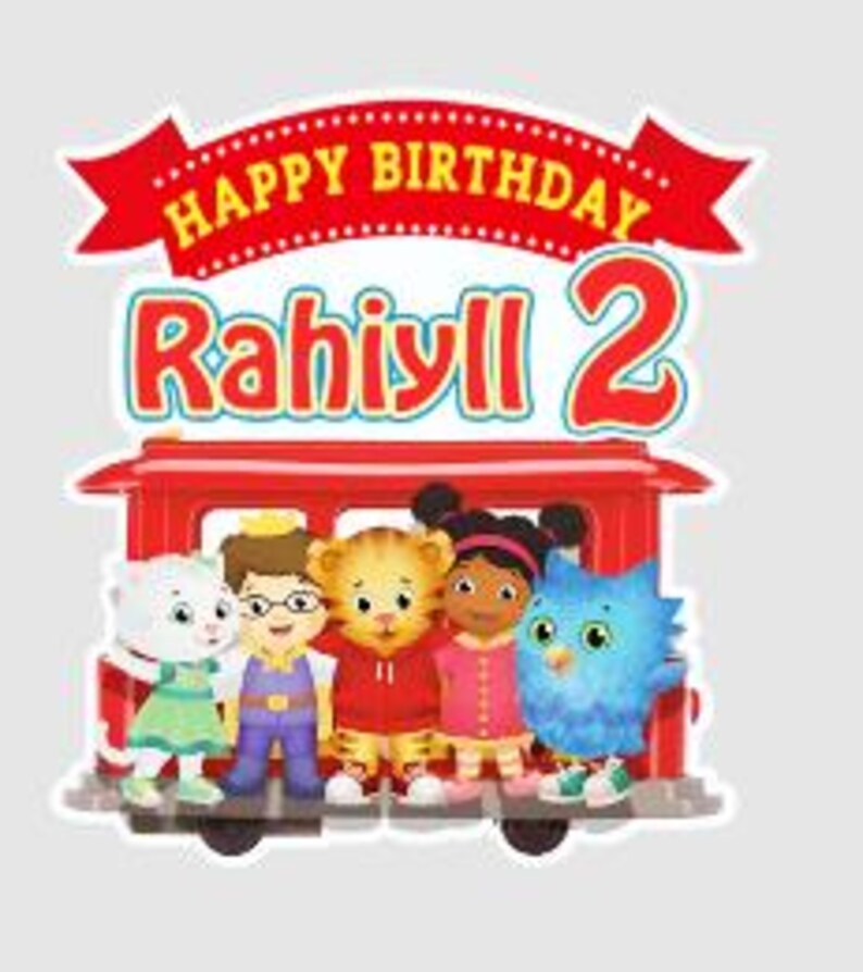 Personalised Daniel Cake Topper | Tiger Birthday Party Decorations - Etsy