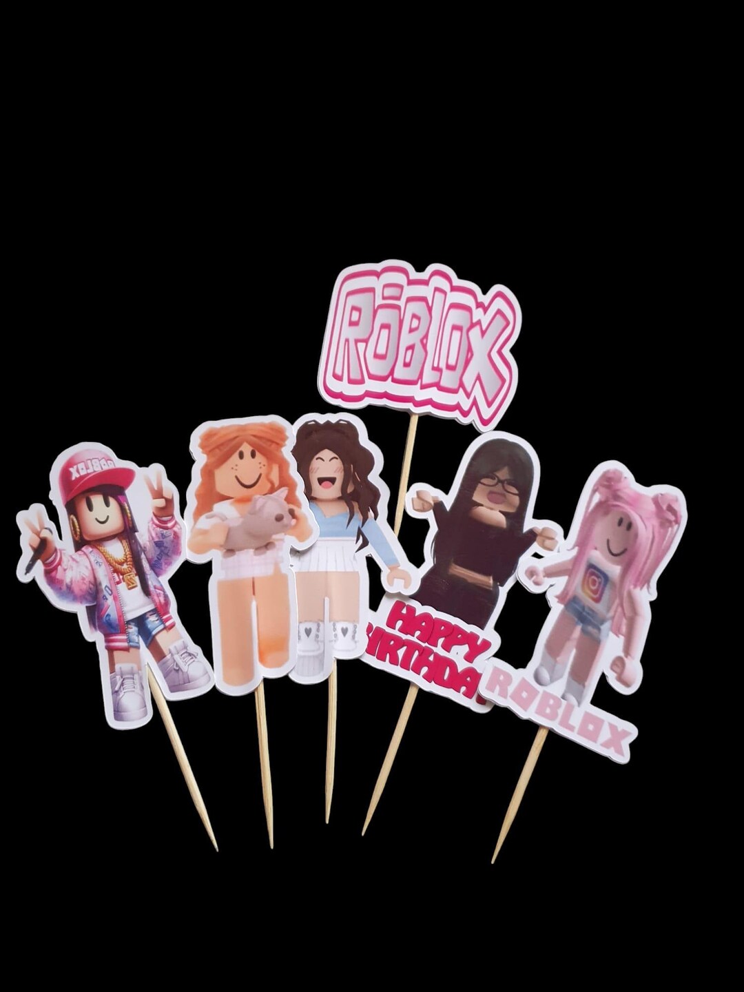 Roblox Girls Cake Toppers Handmade Gamers Party Decorations - Etsy