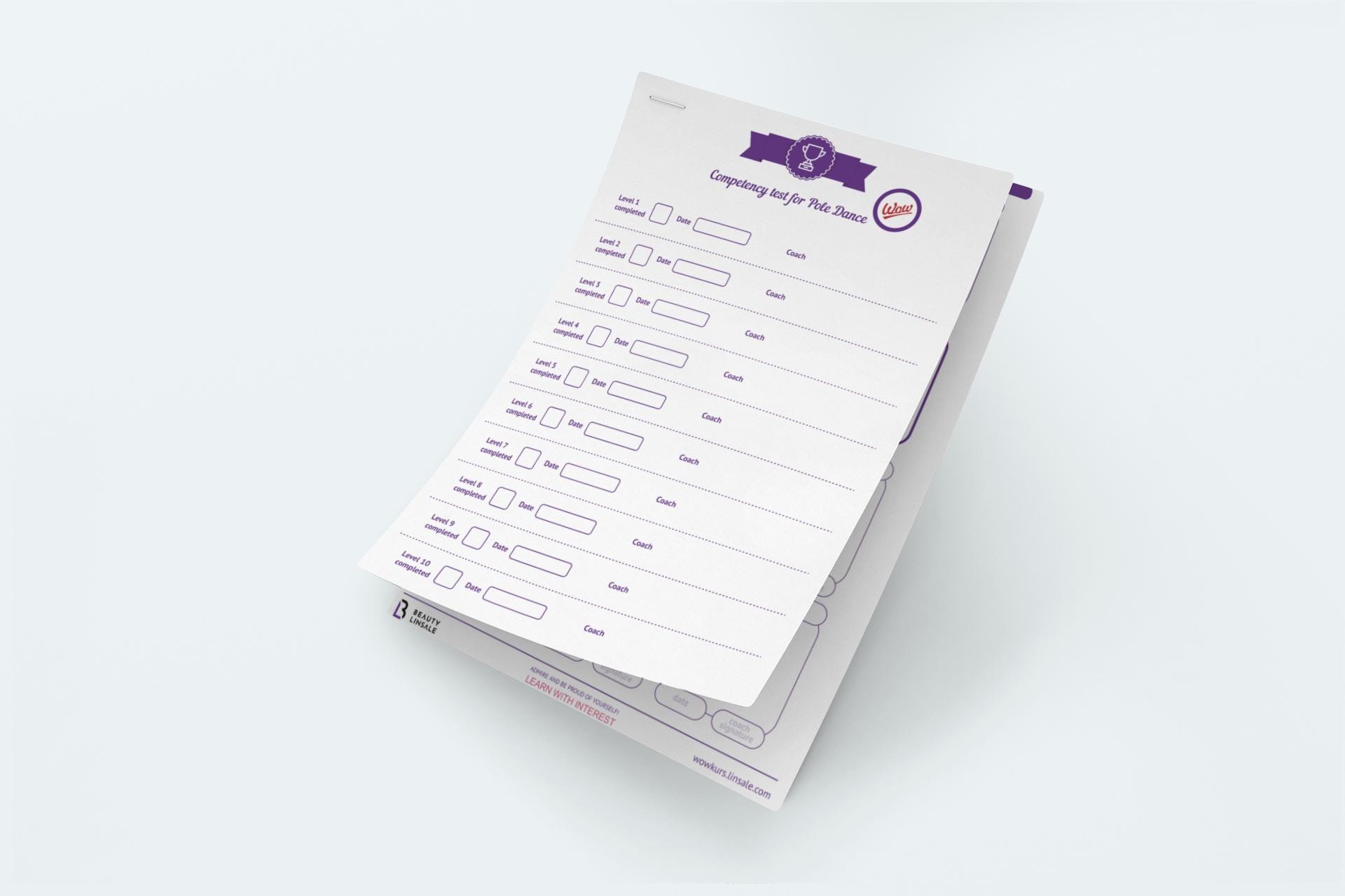 Digital Pole Dance Planner *.PDF for Print | Printable Pole Tricks ...