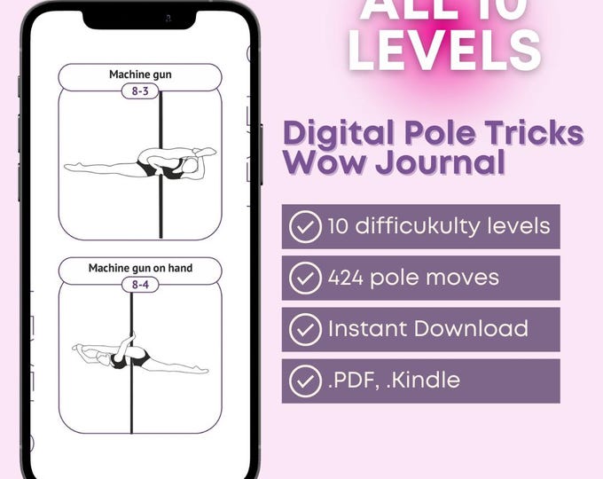 Pole Shapes Book Intermediate - Pole Dance Cards - Etsy