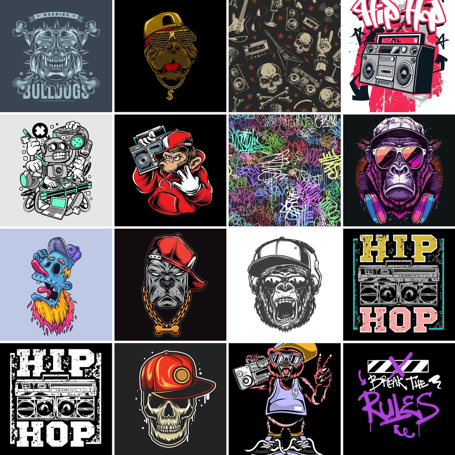 Hip-hop SVG Bundle | Rap Music Designs | Urban Style Graphics | Cricut ...