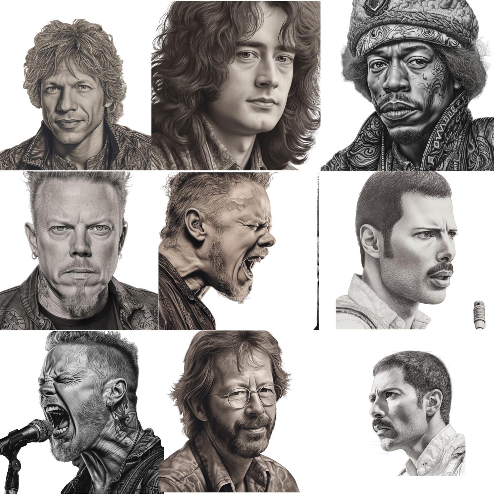 Rock Legend SVG Bundle: Iconic Music Designs (digital Download) - Etsy