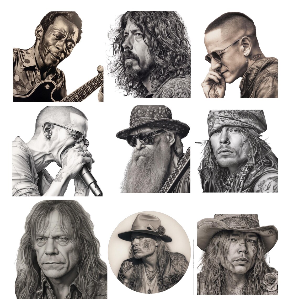 Rock Legend SVG Bundle: Iconic Music Designs (digital Download) - Etsy