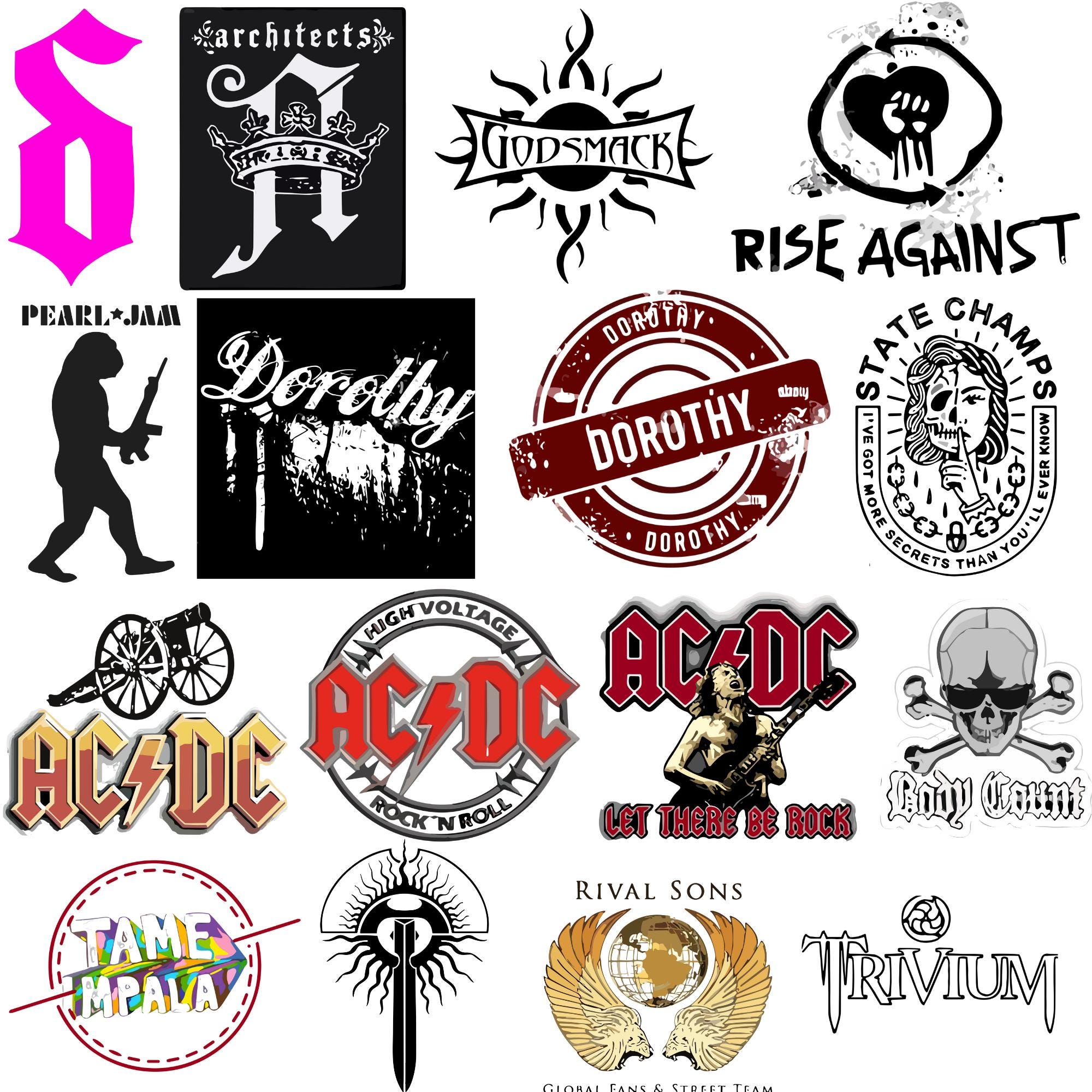 210+ Rock Band PNG Bundle | Heavy Metal Designs | Rock and Roll ...