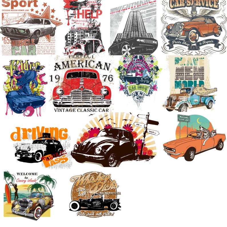 120+ Car Theme SVG Bundle | Racing SVG | Classic Cars | Muscle Cars ...