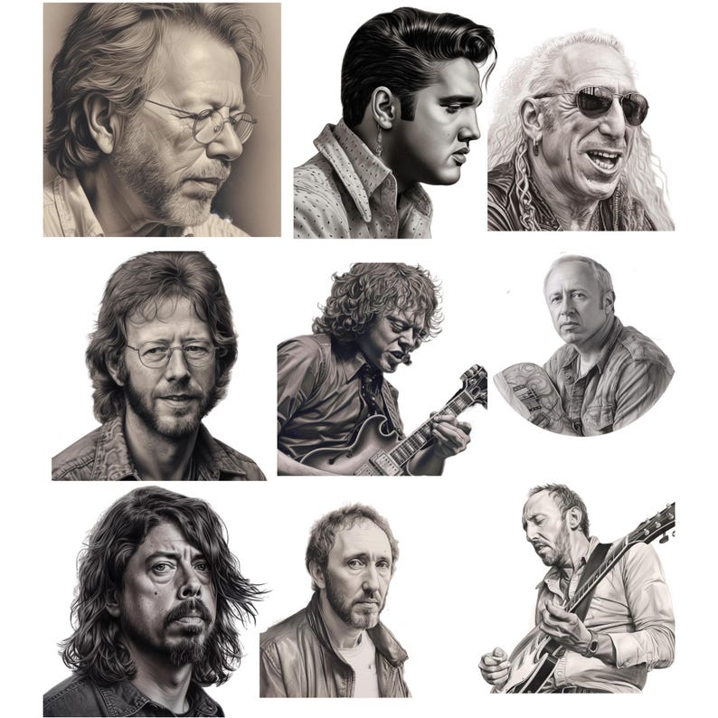 Rock Legend SVG Bundle: Iconic Music Designs (digital Download) - Etsy