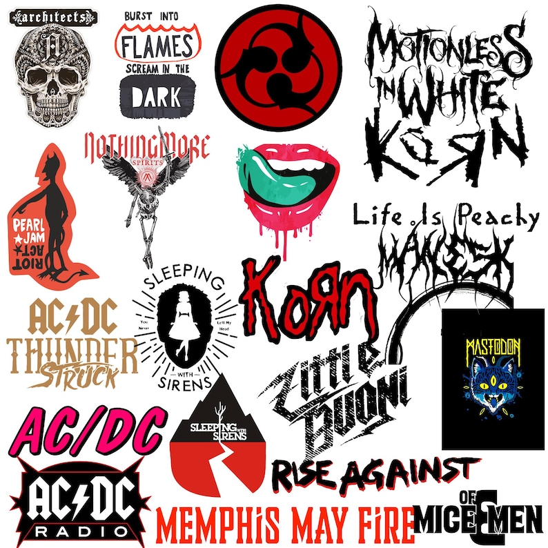210+ Rock Band PNG Bundle | Heavy Metal Designs | Rock and Roll ...