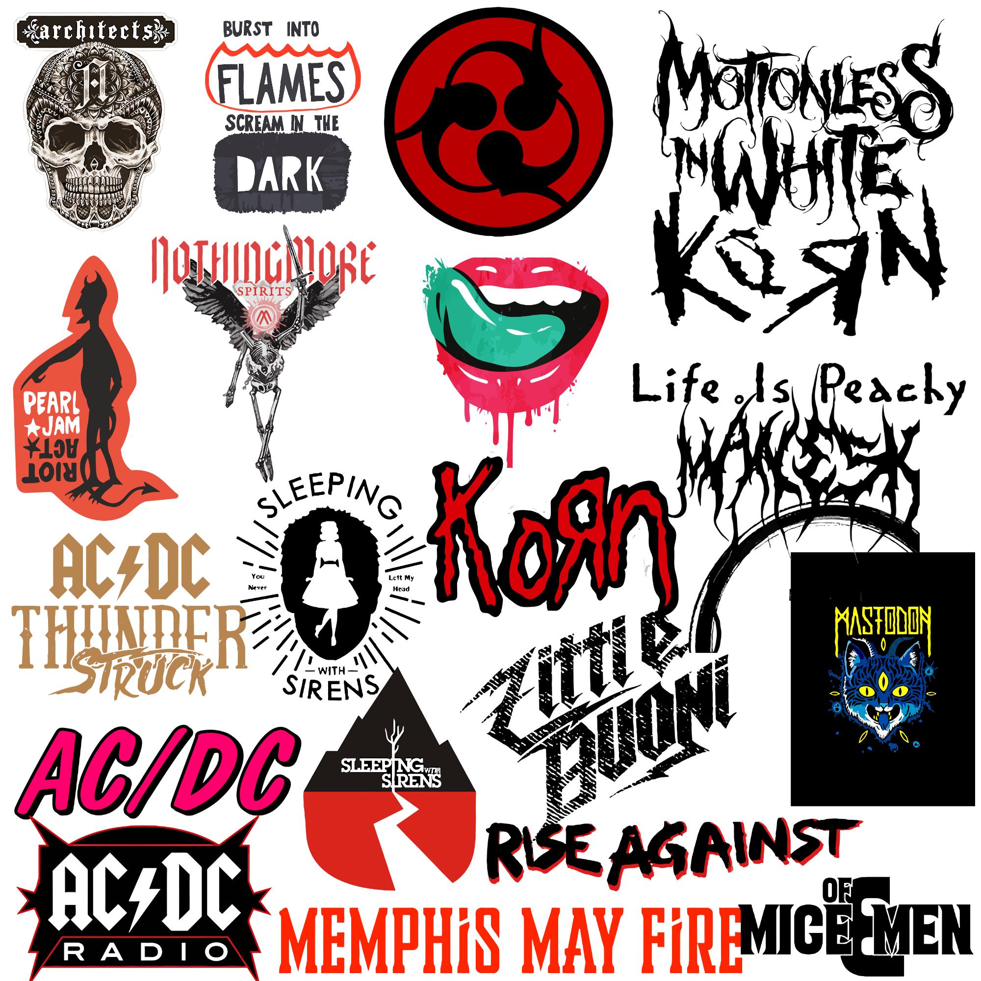 210+ Rock Band PNG Bundle | Heavy Metal Designs | Rock and Roll ...
