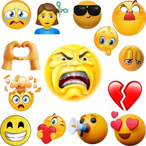 100 Emoji SVG Icons Pack: Digital Designs & Crafts (editable Files) - Etsy