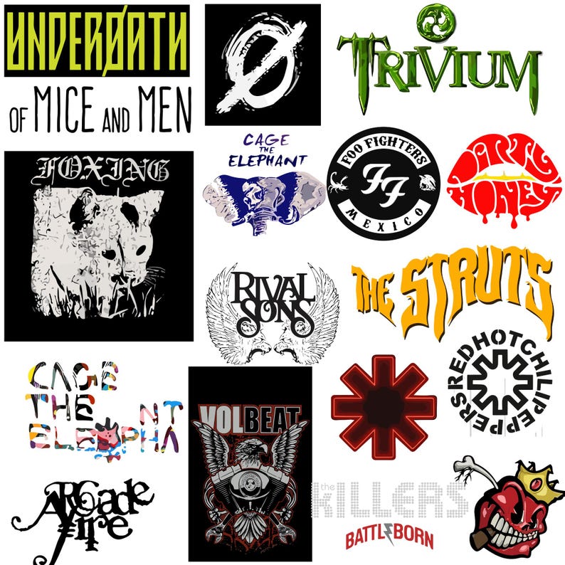 210+ Rock Band PNG Bundle | Heavy Metal Designs | Rock and Roll ...