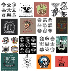 350 Rock Music Designs Bundle | High-quality PNG & SVG Files | Rock ...