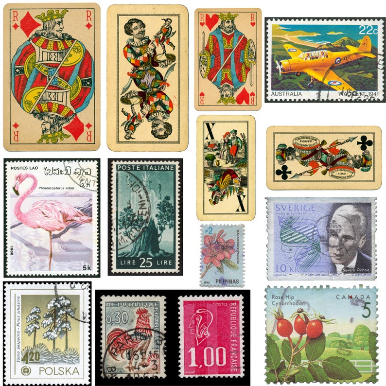Postage Stamp SVG Pack - 150 Vintage Stamp Designs for Scrapbooking ...