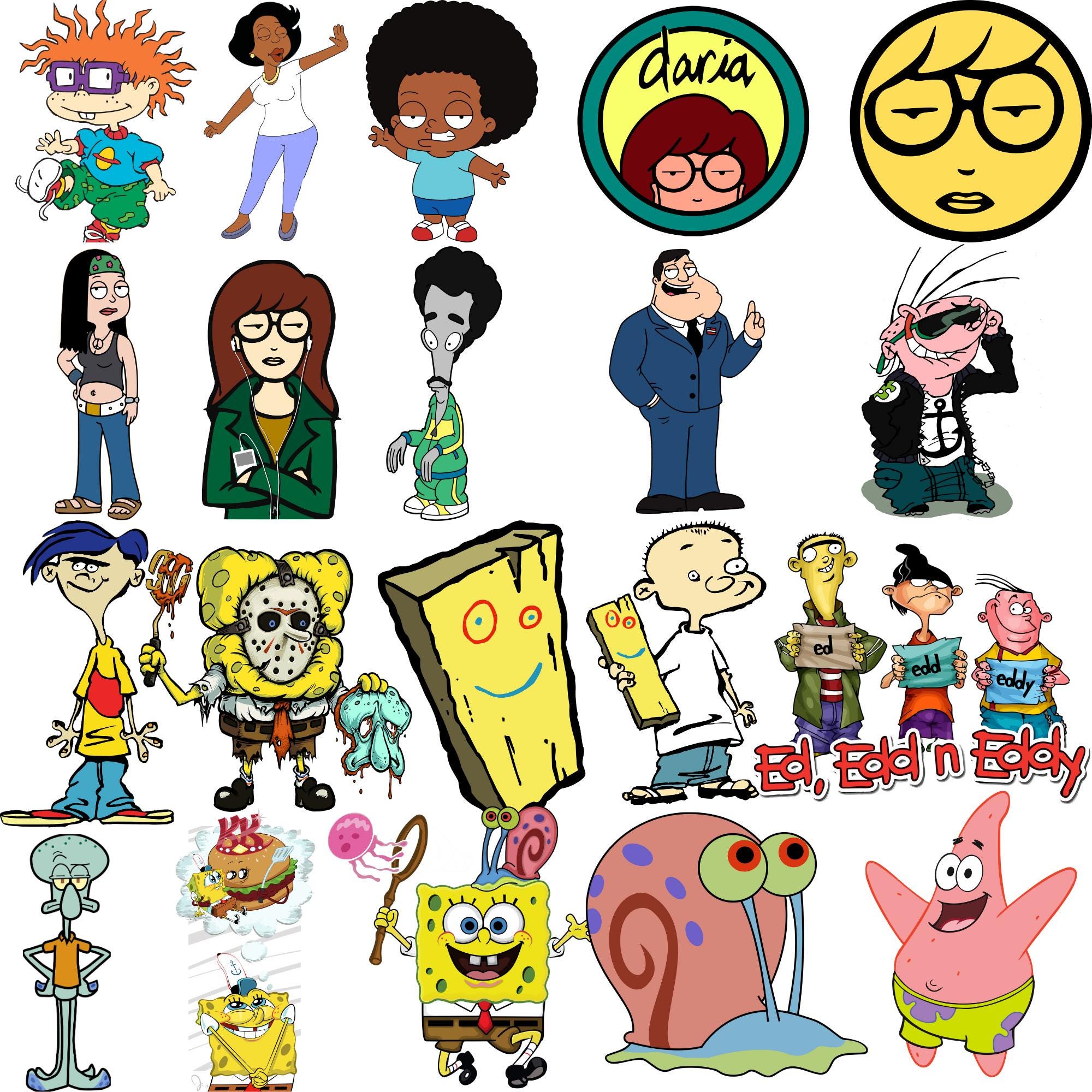 Cartoon Character SVG Bundle | Famous Animated Characters | Cricut ...