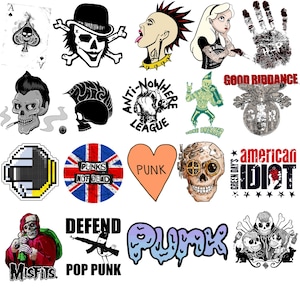 Punk Rock SVG Bundle | Rock Music Designs | Skull, Guitar, Band Logos ...