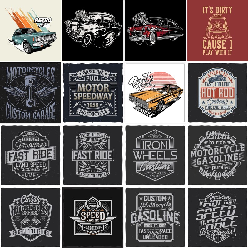 120+ Car Theme SVG Bundle | Racing SVG | Classic Cars | Muscle Cars ...