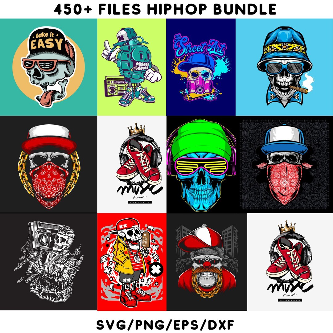 Hip-hop SVG Bundle | Rap Music Designs | Urban Style Graphics | Cricut ...
