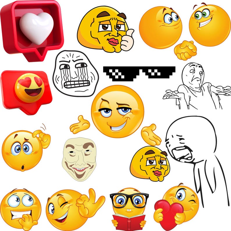 100 Emoji SVG Icons Pack: Digital Designs & Crafts (editable Files) - Etsy