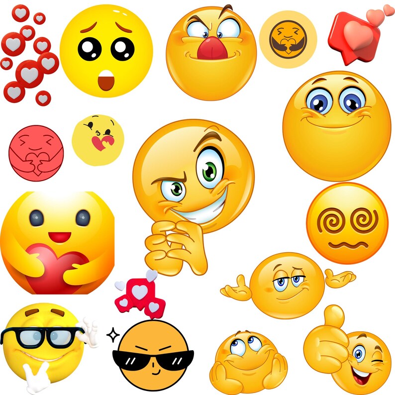 100 Emoji SVG Icons Pack: Digital Designs & Crafts (editable Files) - Etsy