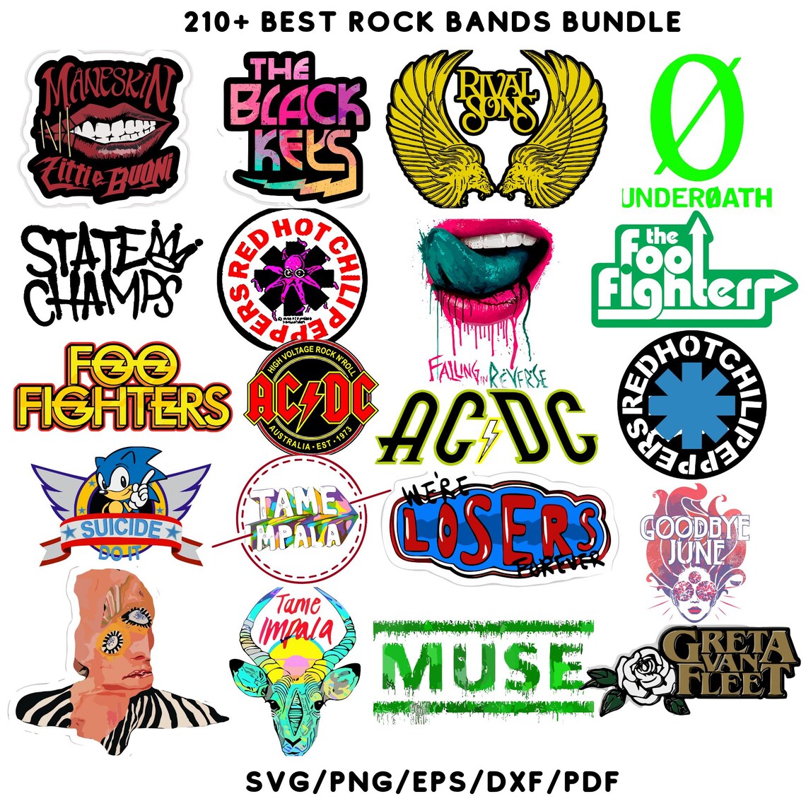 210+ Rock Band PNG Bundle | Heavy Metal Designs | Rock and Roll ...