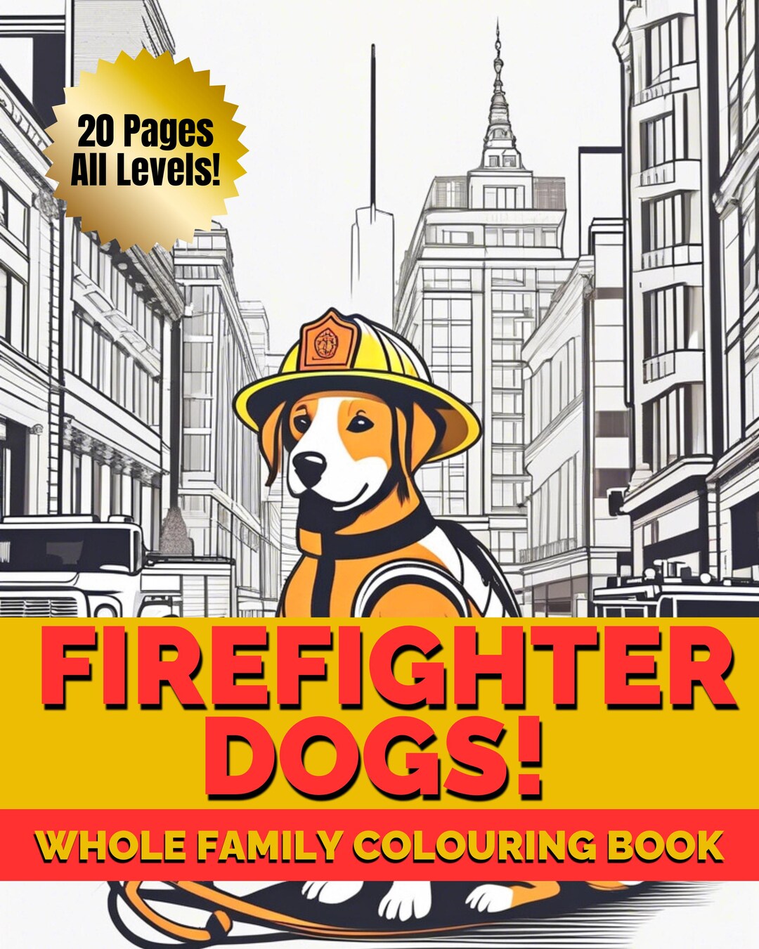 Unique Digital Pet Art - Fun Dog Colouring Book for Instant Download ...