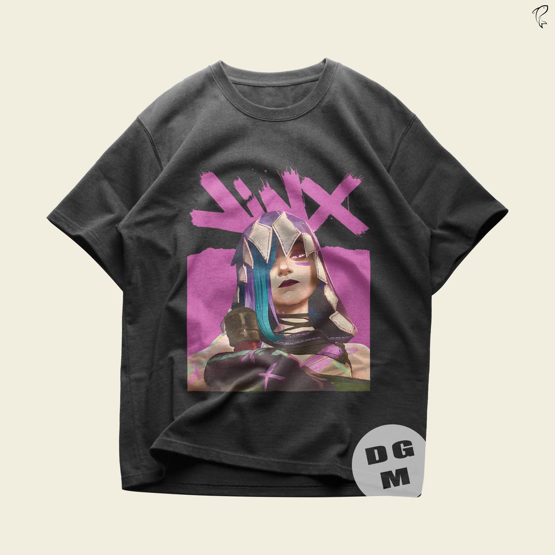 Arcane Jinx T-shirt League of Legends Merch Graphic Tee Stylish Gamer ...