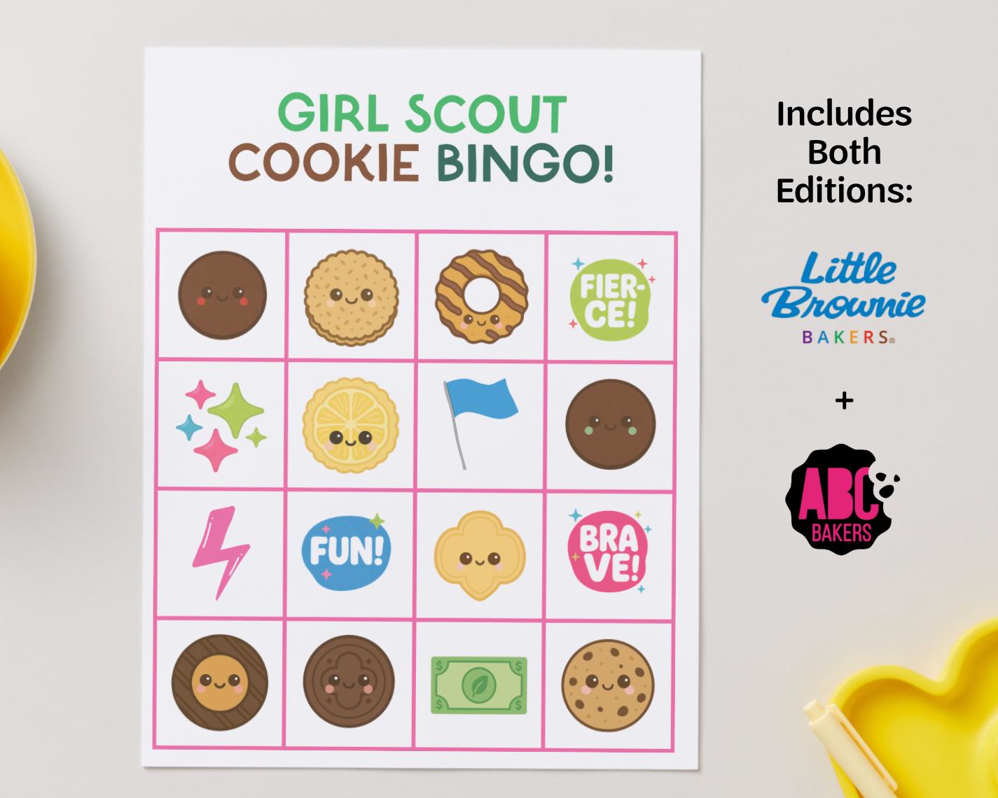 Girl Scout Cookie Bingo Game | Cookie Season Activity for Daisies and ...