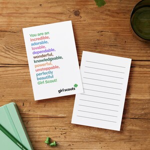 Girl Scout Encouragement Card: Positive Affirmations (printable PDF) - Etsy