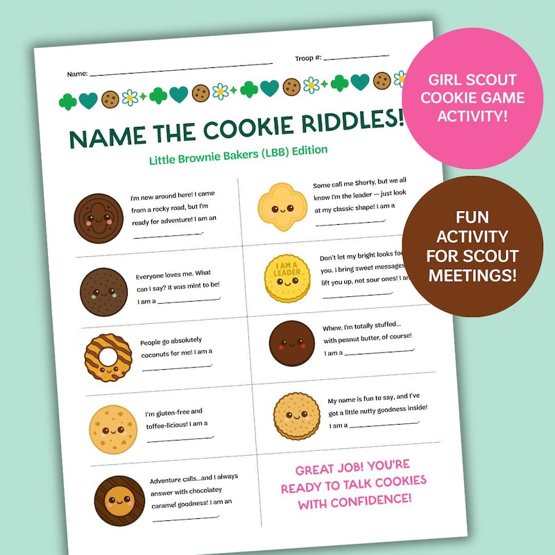 2026 Girl Scout Cookie Pdf - Etsy
