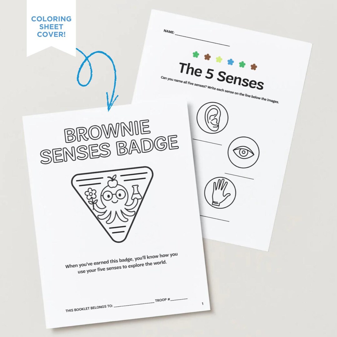 Brownie Senses Badge Activity Pack | Girl Scout Worksheets (printable ...