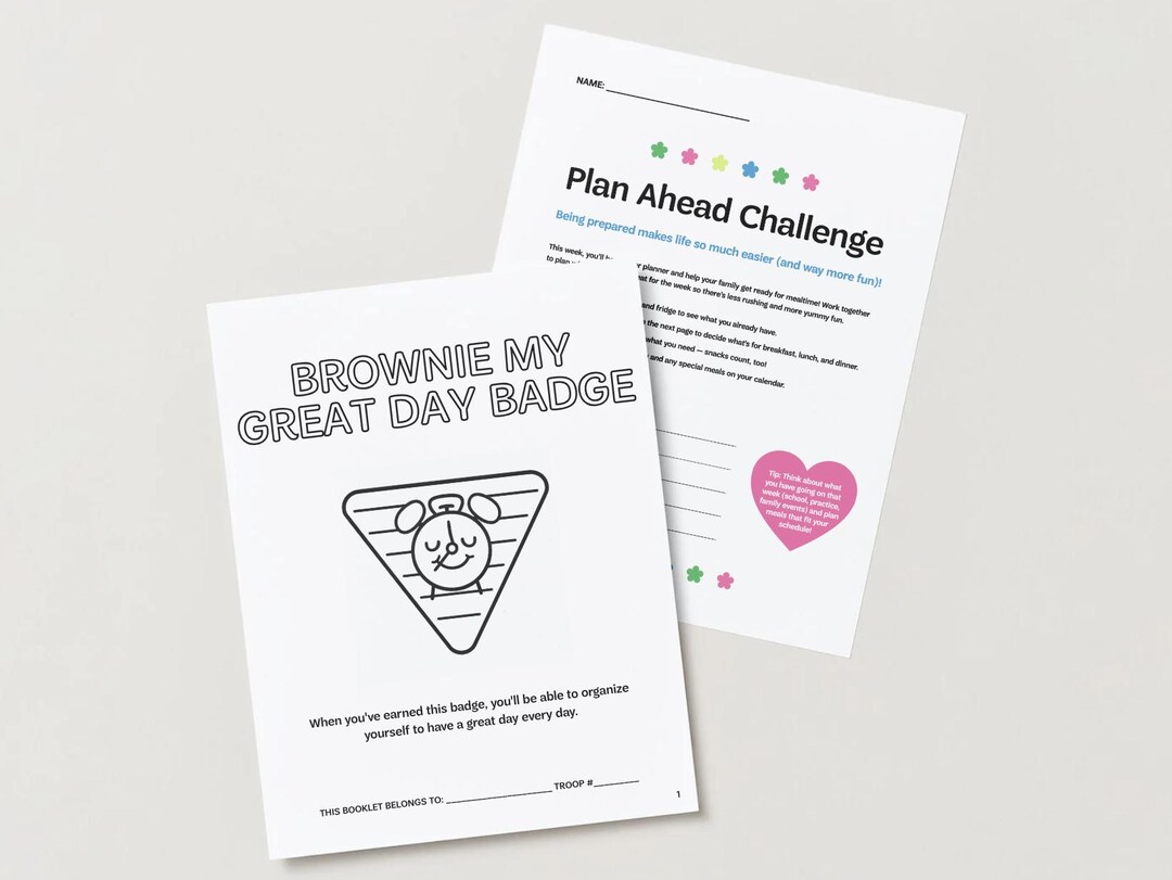My Great Day Girl Scout Brownie Badge Activity Packet | Printable ...