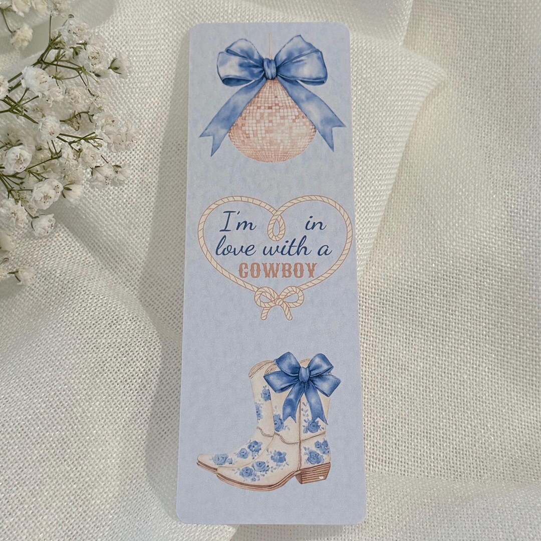 In Love With a Cowboy Bookmark Cowboy Romance Cute Rodeo Aesthetic ...