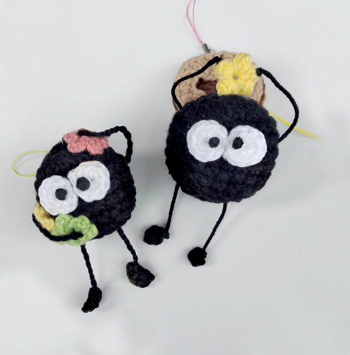 Susuwatari Crochet Keychain – Handmade Ghibli-inspired Hanging Plush - Etsy