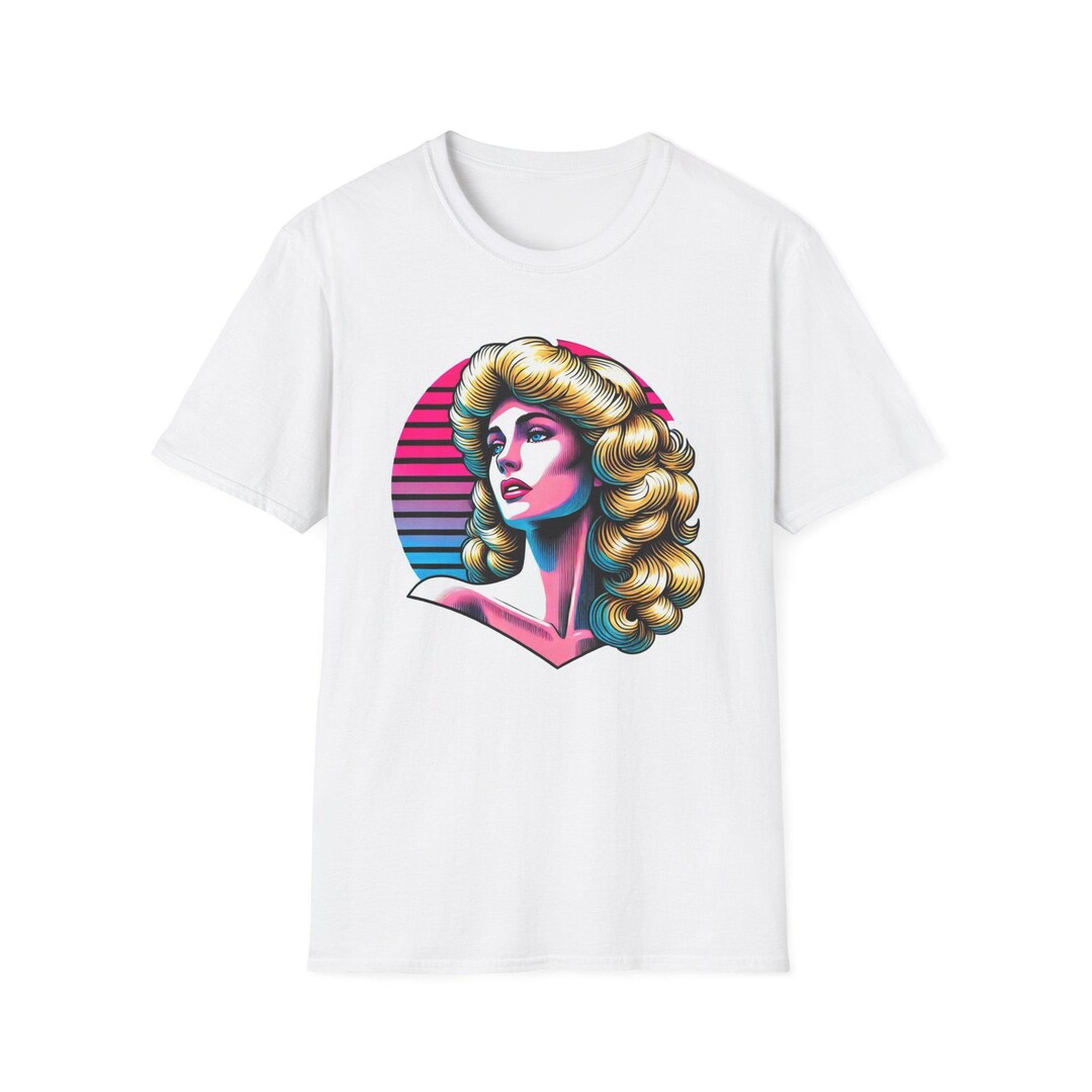 Synthwave Woman T-shirt: Retro 80s Graphic Tee - Etsy