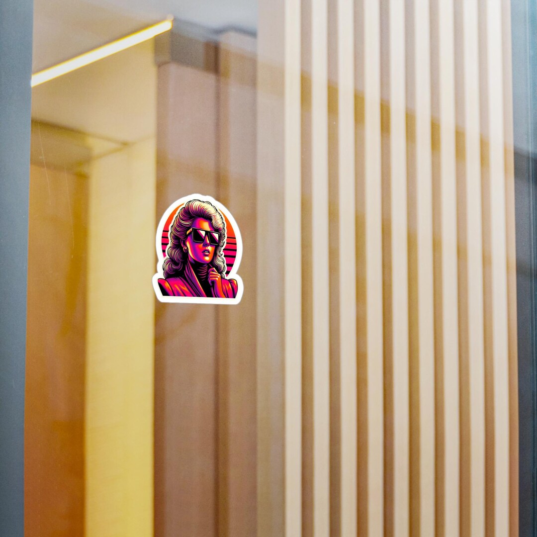 Synthwave Sunglasses Decal, Retro Vinyl Sticker, 80s Aesthetic ...