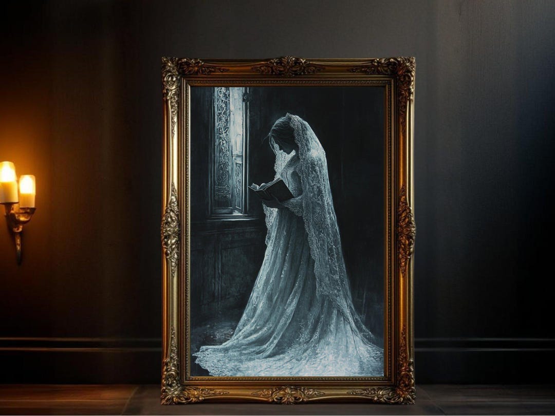 Gothic Wall Art Print, Dark Academia Art Printable, Vintage Lady ...