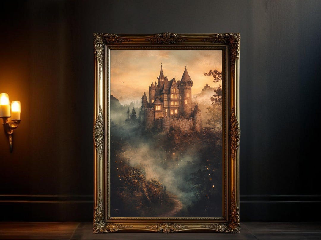 Enchanted Castle Wall Art, Fantasy Castle Print, Fairytale Castle Decor ...