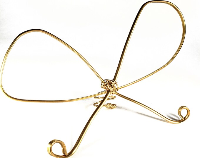 Brass Bow Tree Topper- Solid Brass Wire Handmade Metal Tree Topper - 7. ...
